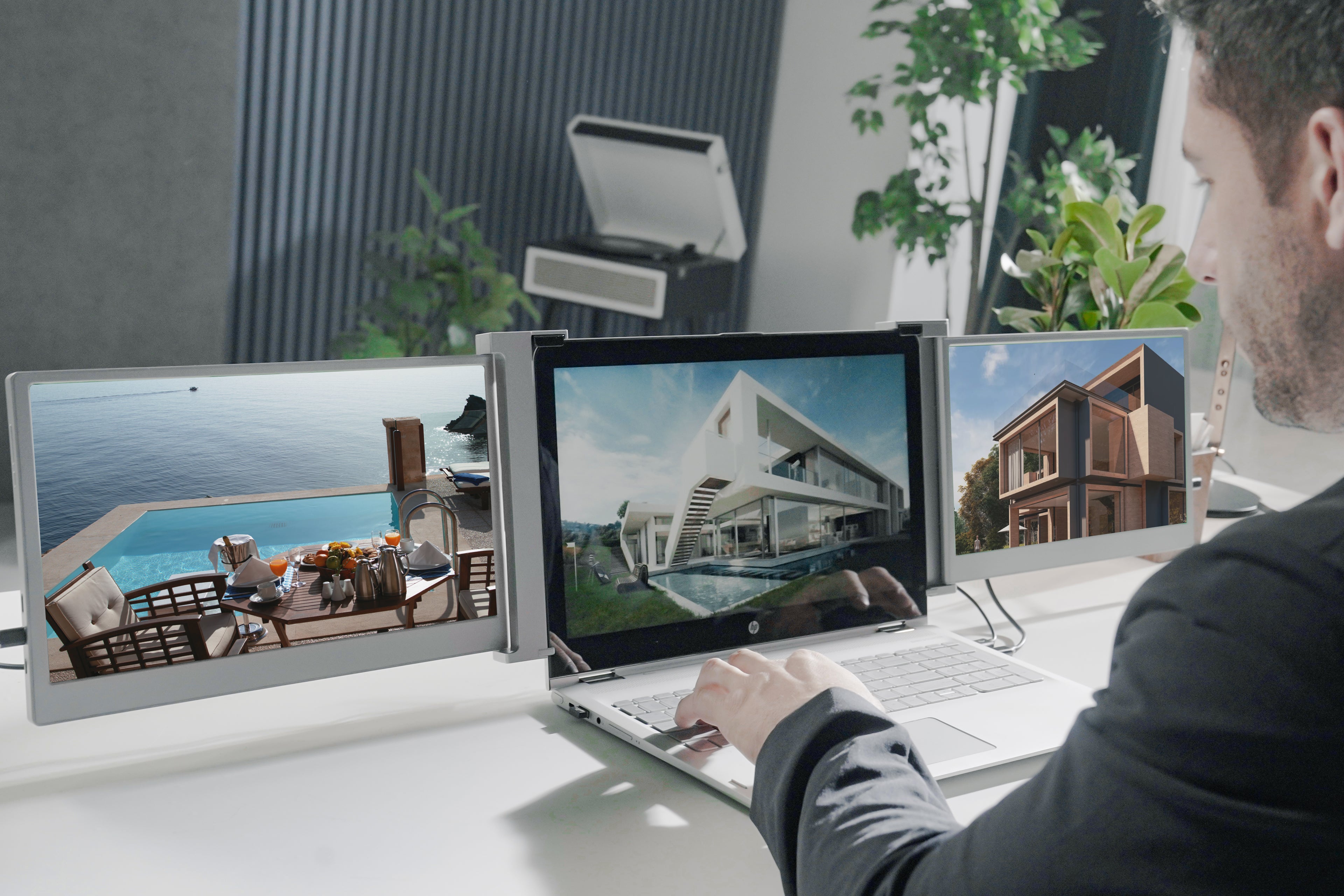 Portable Triple-Screen Laptop: Boosting Productivity and Immersive ...